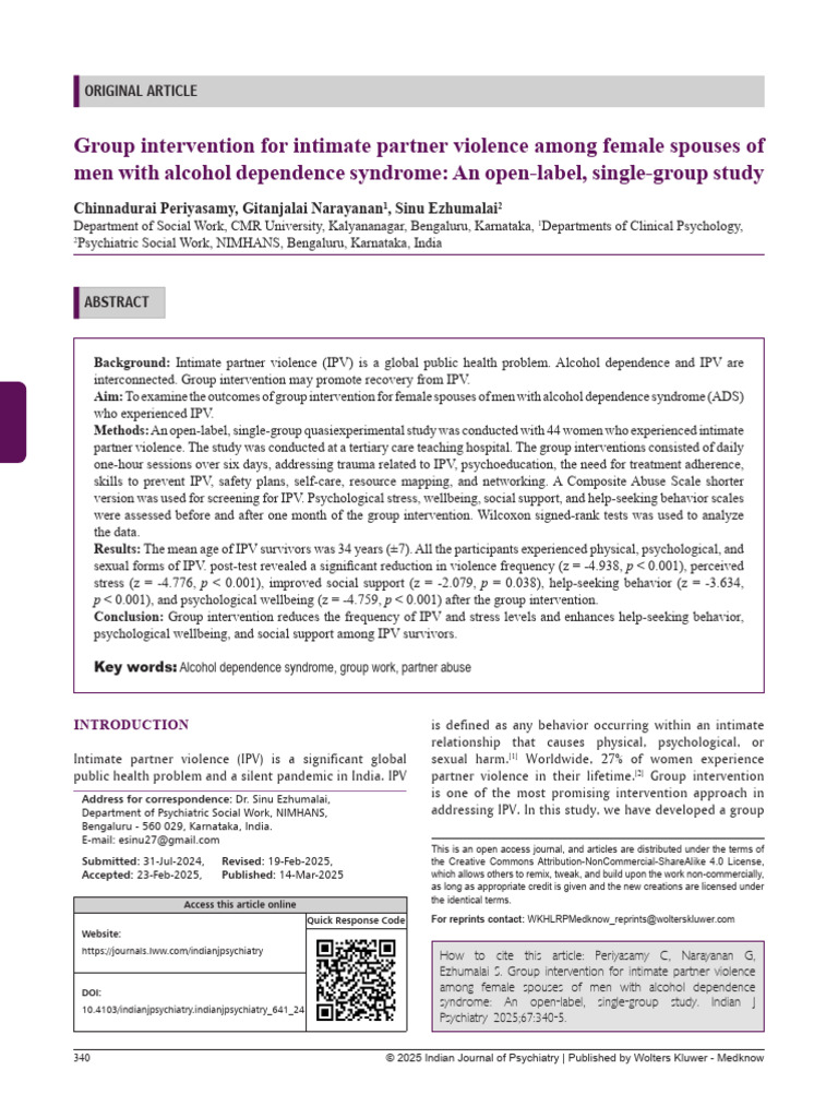 Group Intervention For Intimate Partner Violence.8 | PDF | Violence ...
