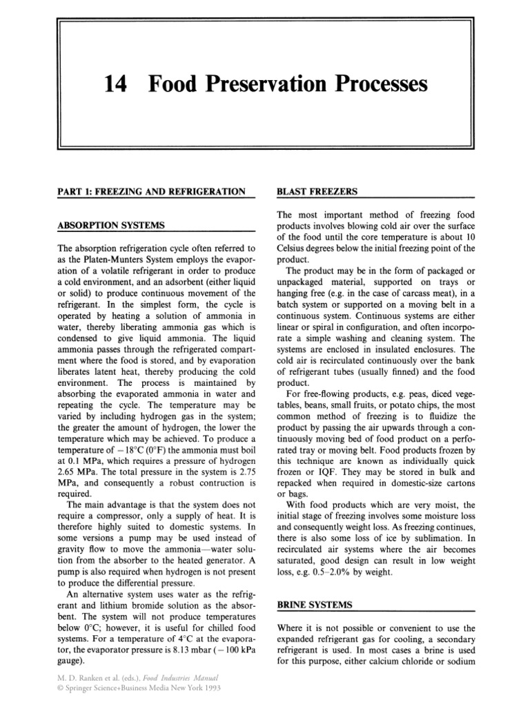 Food Preservation: Freezing Methods | PDF | Meat | Refrigeration