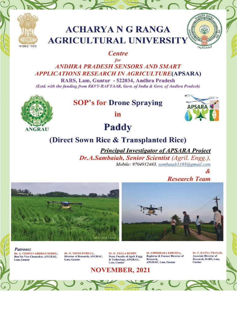 ANGRAU SOP Broucher Paddy | PDF
