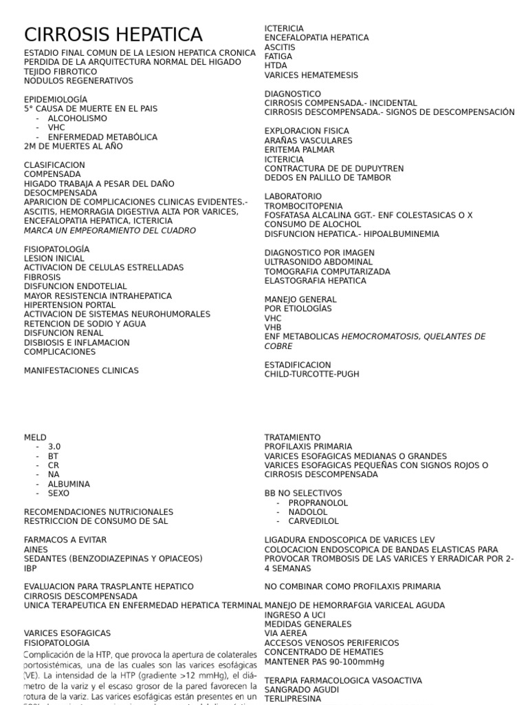 Cirrosis Hepatica | PDF | Cirrosis | Medicina CLINICA