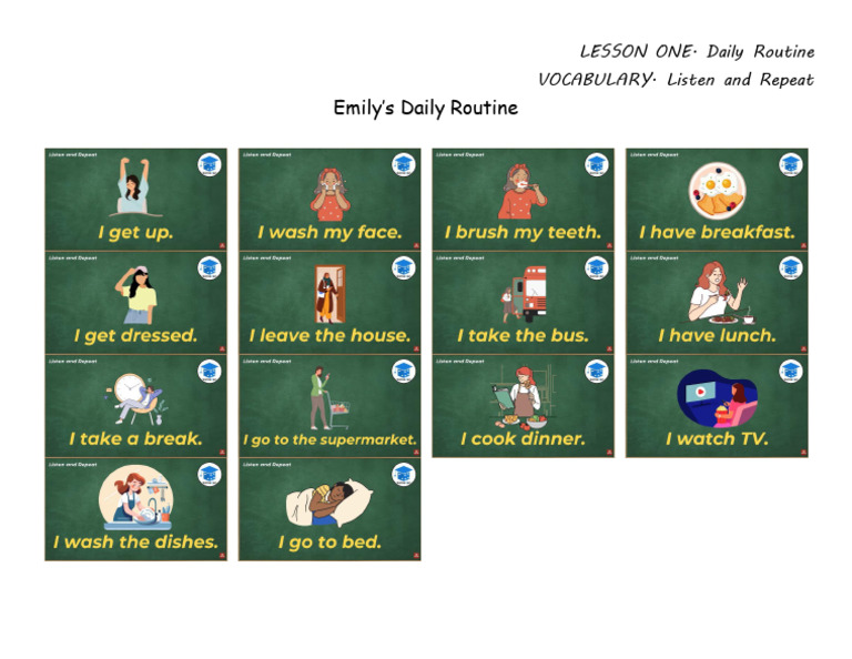 Lesson One Daily Routine | PDF