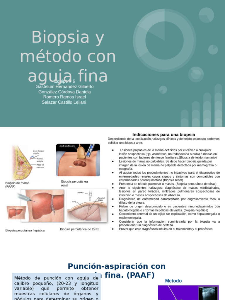 Indicaciones y métodos de biopsia con aguja fina | PDF | Biopsia ...