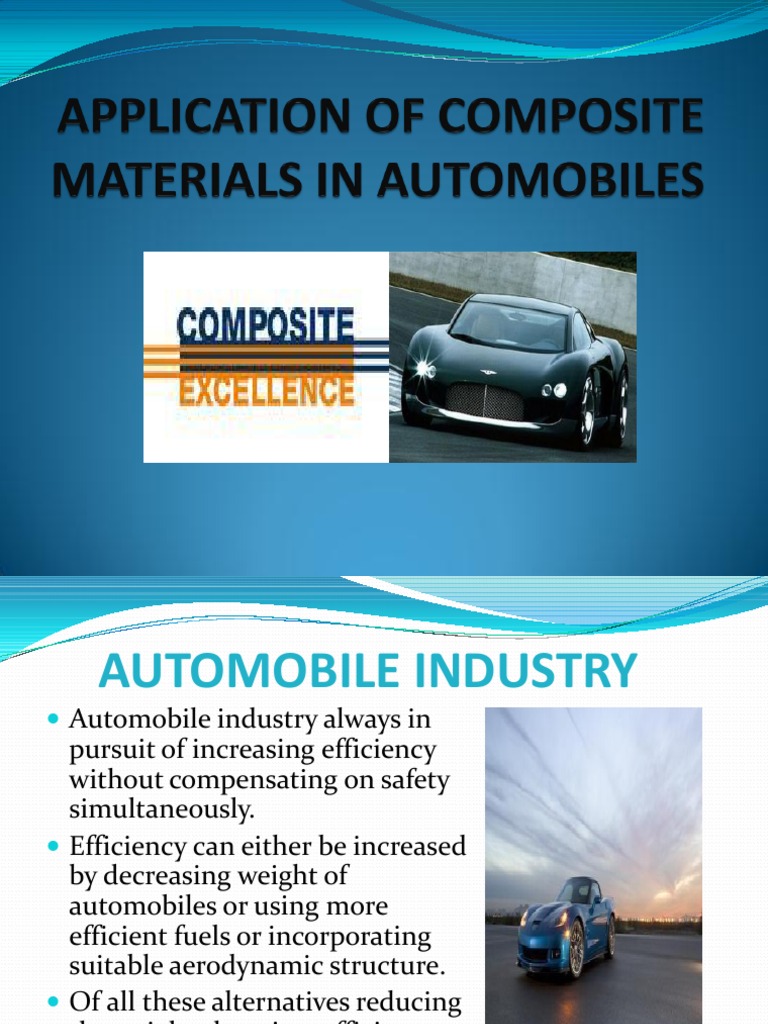 Application of Composite Materials in Automobiles | PDF | Hemp ...