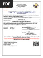 Fire Safety Inspection Certificate Application | PDF | Fire Safety