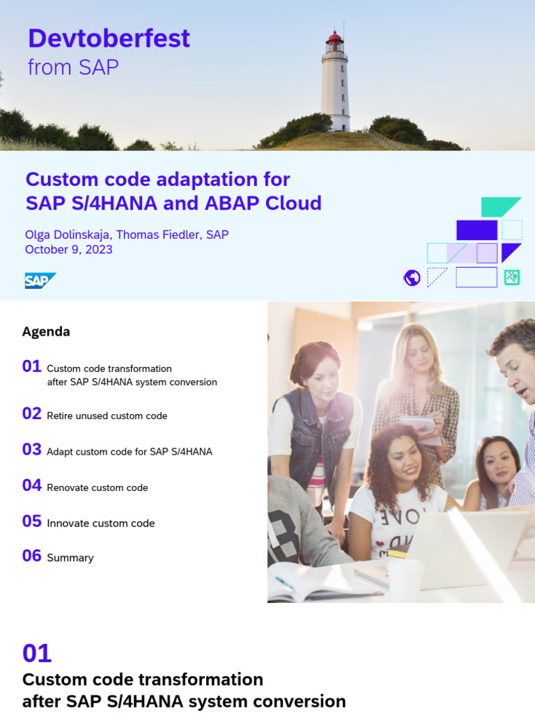 Custom Code Adaptation For SAP S - 4HANA and ABAP Cloud | PDF | Cloud Computing | Eclipse (Software)