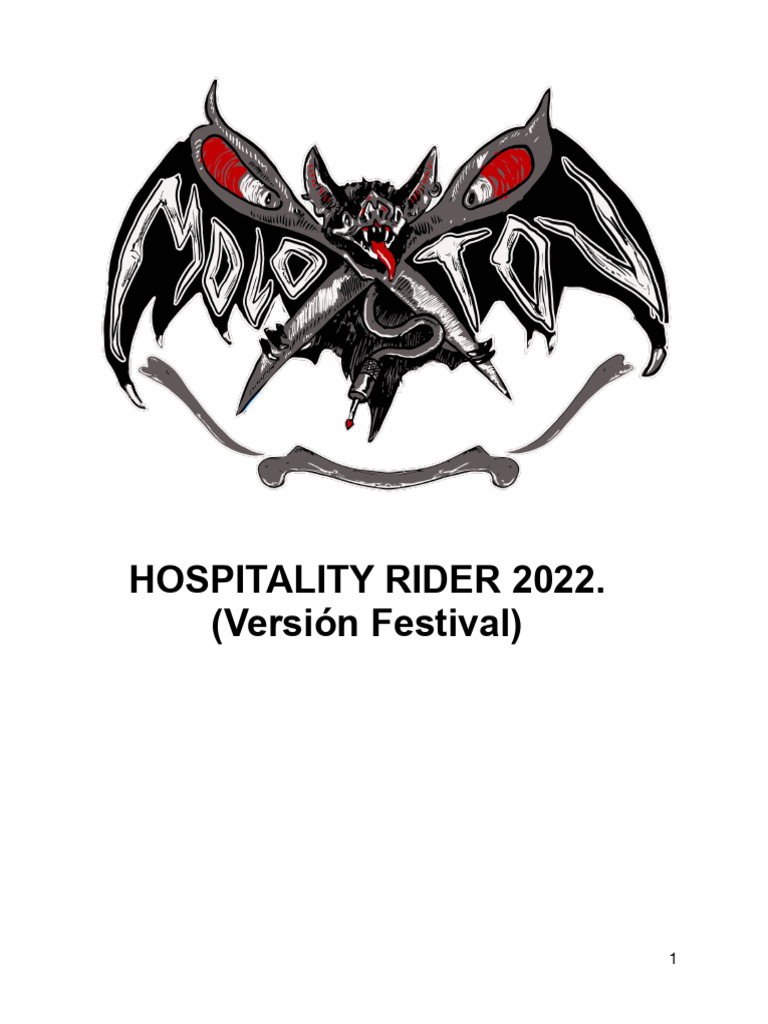 Molotov Hospitality Rider 2022 | PDF | Hotel