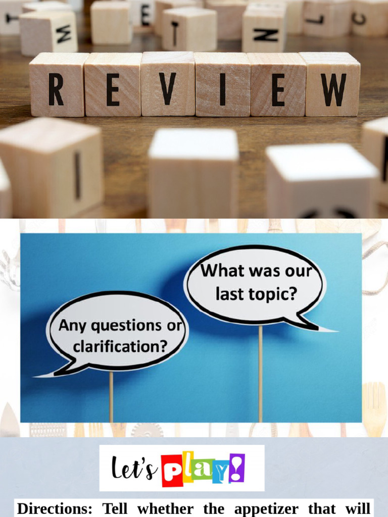 Week 5 - Prepare Range of Appetizers | PDF | Hors D'oeuvre | Foods