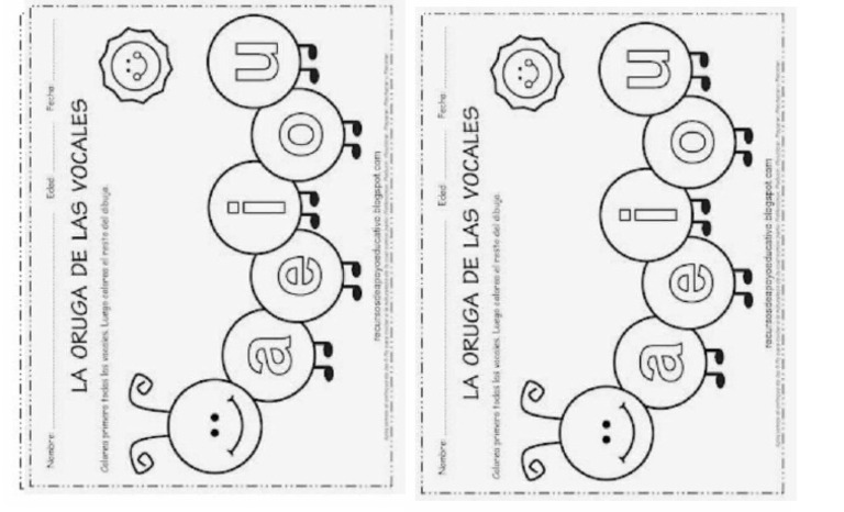 Vocales Hoja de Trabajo 2025 | PDF