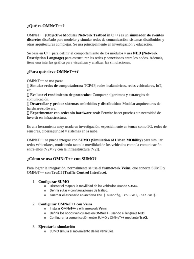 Omnet | PDF | Internet de las Cosas | Red de computadoras