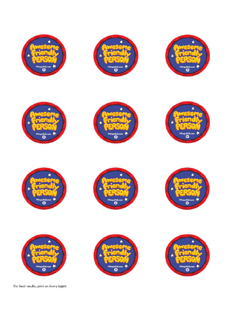 Awesome Friendly Stickers Page 0001 | PDF