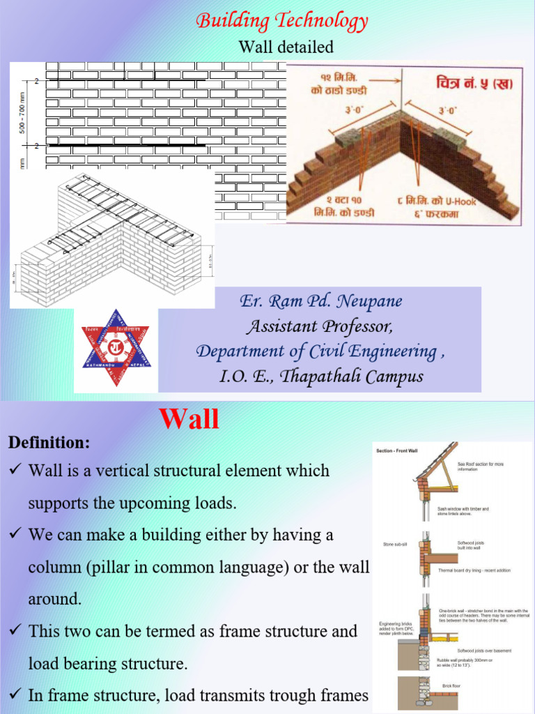Wall Details Construction | PDF | Wall | Framing (Construction)