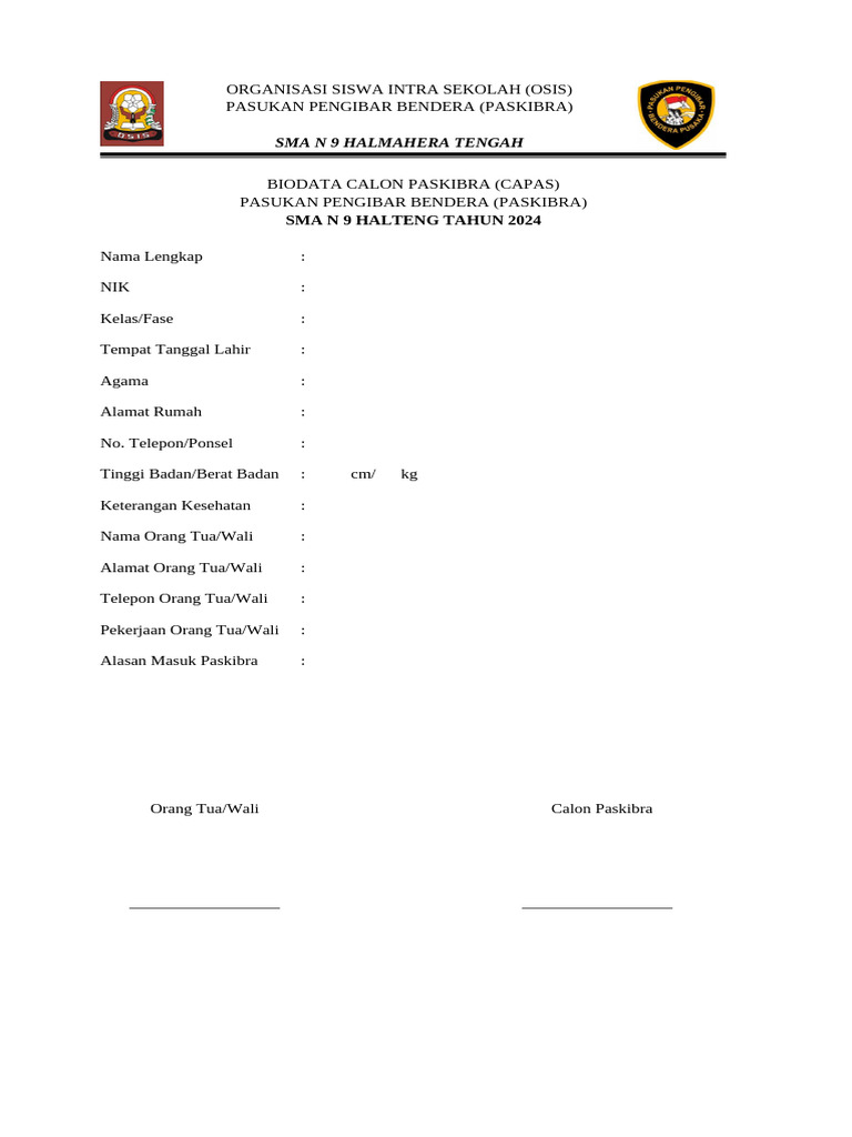 Formulir CAPAS | PDF