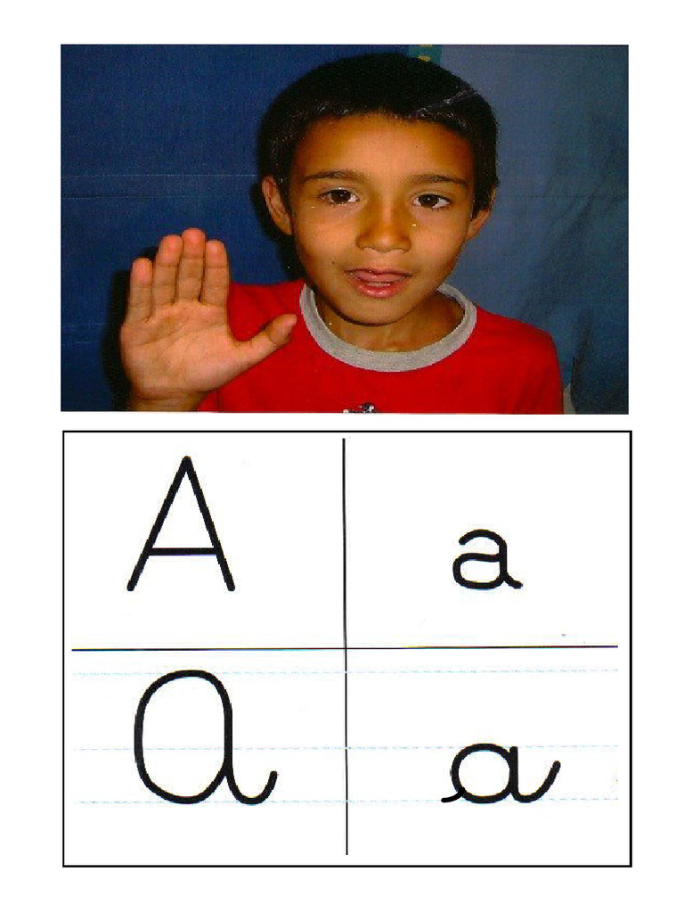 Cartel Letra A y Gesto | PDF