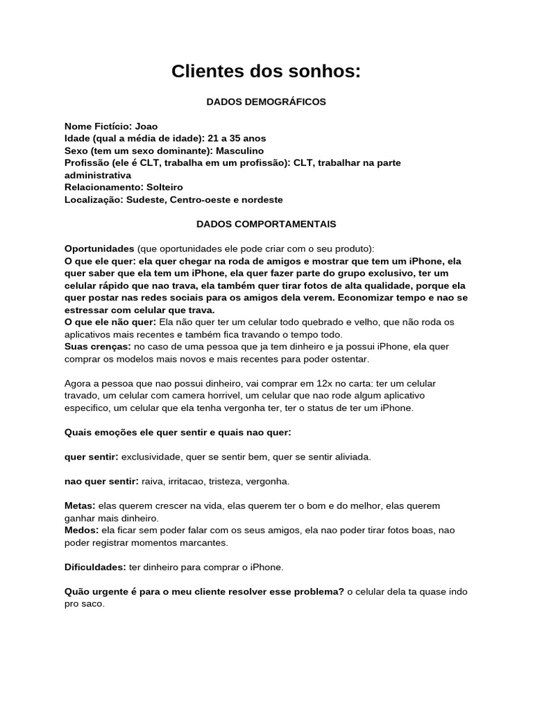 Módulo 02 - Aula 06 - Definindo A Sua Persona | PDF