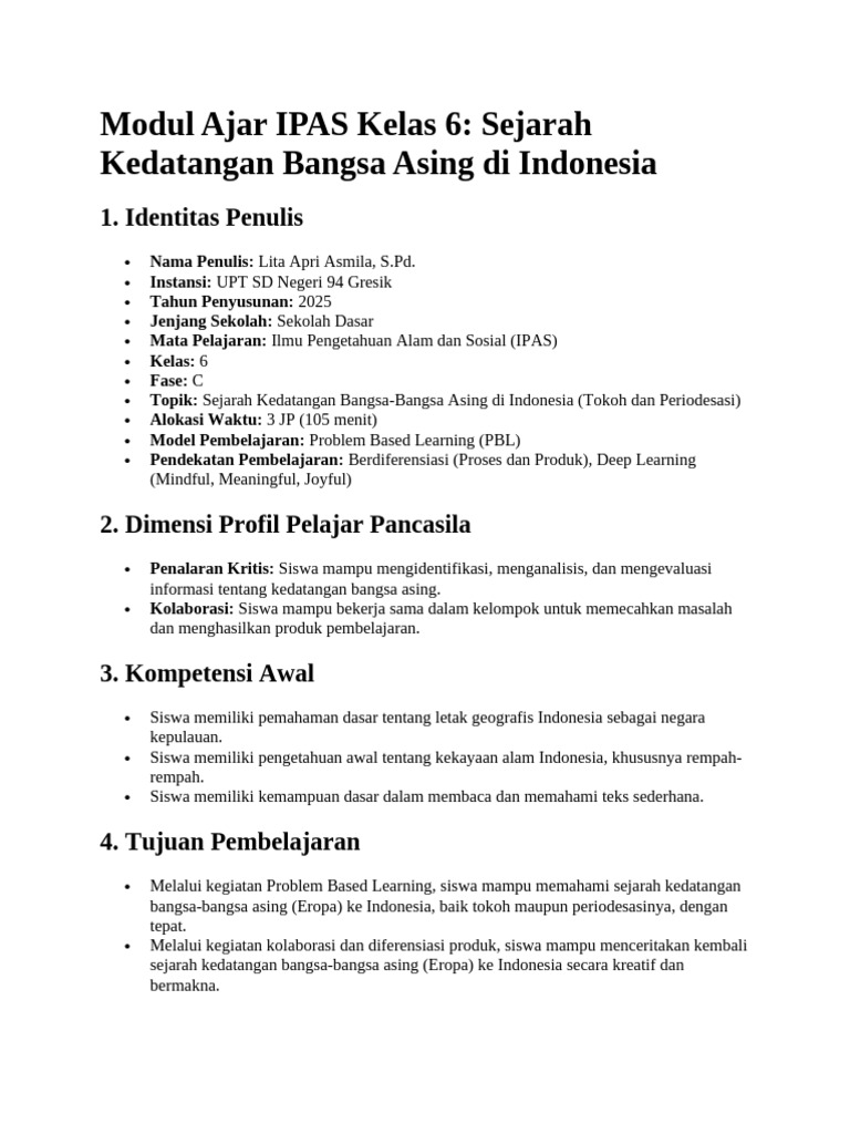 Modul Ajar IPAS BAB 2 Pert. 1 | PDF