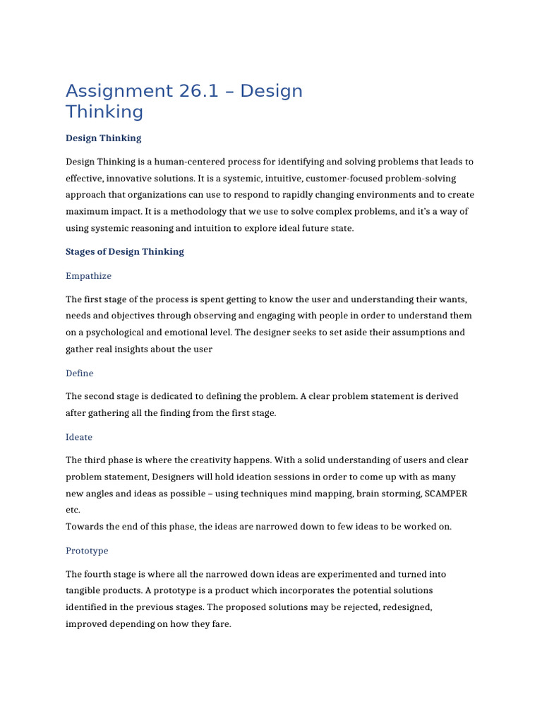 Design Thinking Case Study | PDF | Design Thinking | Usability