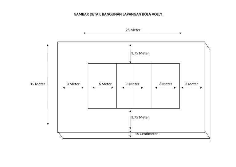 Gambar Detail Bangunan Lapangan Bola Volly | PDF