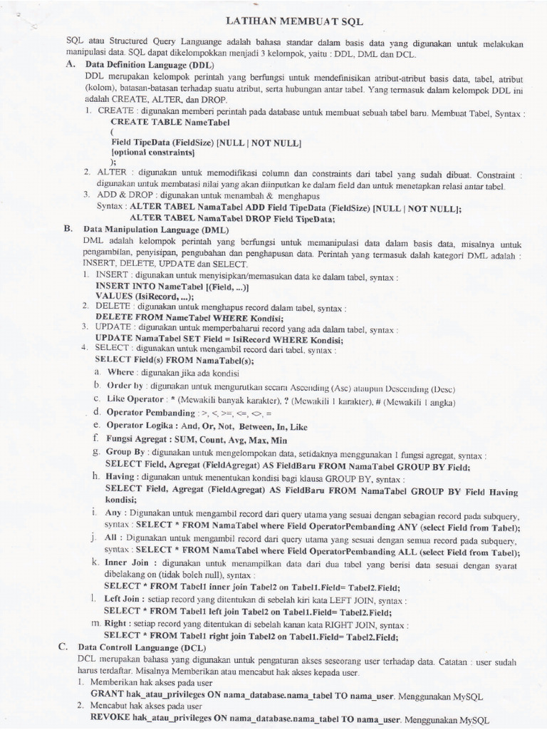 Latihan-SQL | PDF