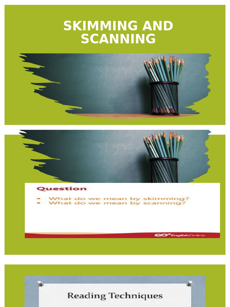Skimming and Scanning | PDF