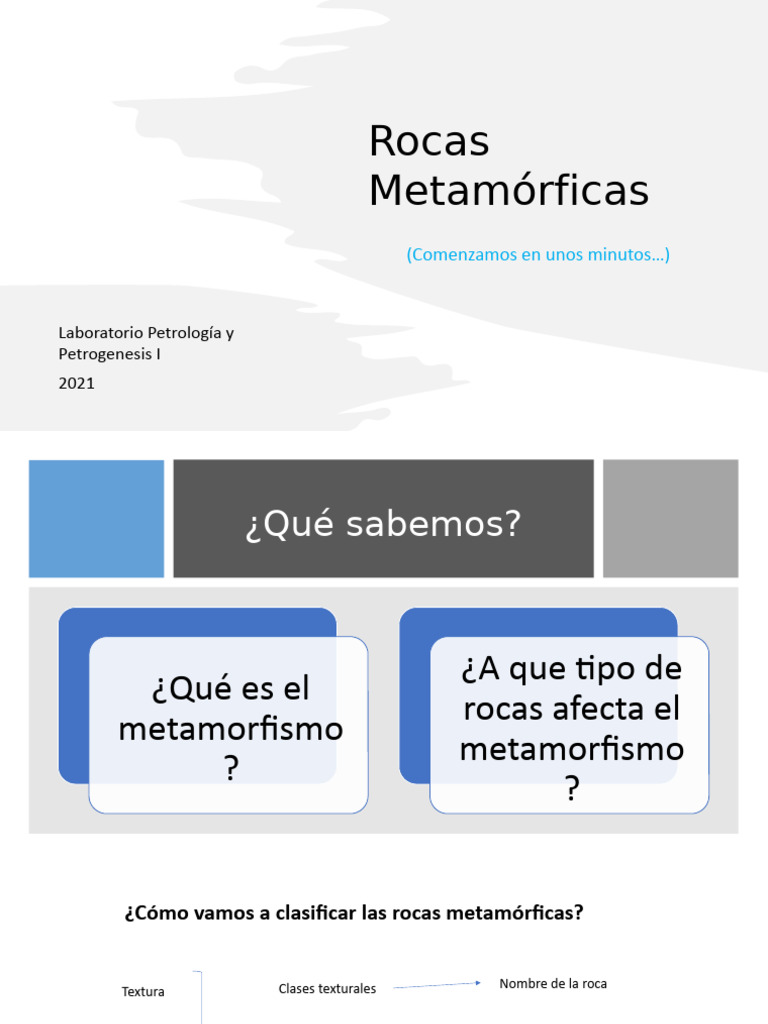 Texturas Metamorficas | PDF | Roca clástica | Minerales