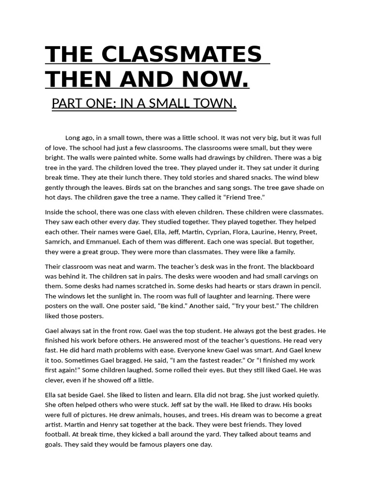Classmates' Memories in a Small Town | PDF