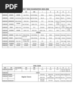 Annual Exam Timetable 2024-25 | PDF
