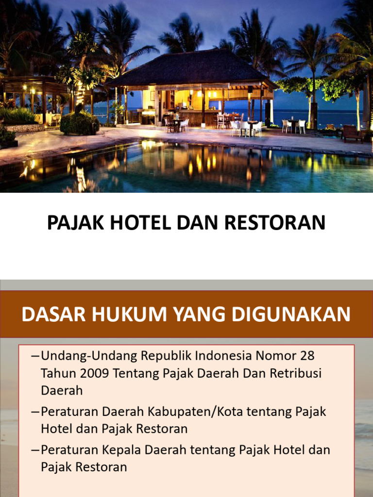 Pajak Hotel dan Restoran di Indonesia | PDF