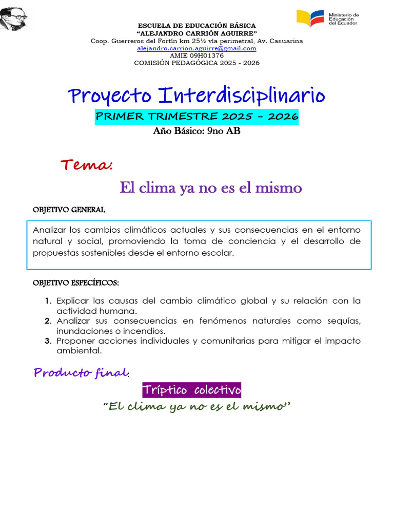 Eess?9ab Proyecto Interdiciplinario | PDF | Sequía | Geografía Física