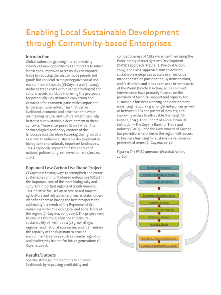 Community-Based Enterprises for Sustainability | PDF | Sustainability ...