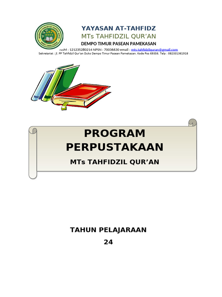 Program Perpustakaan MTs | PDF