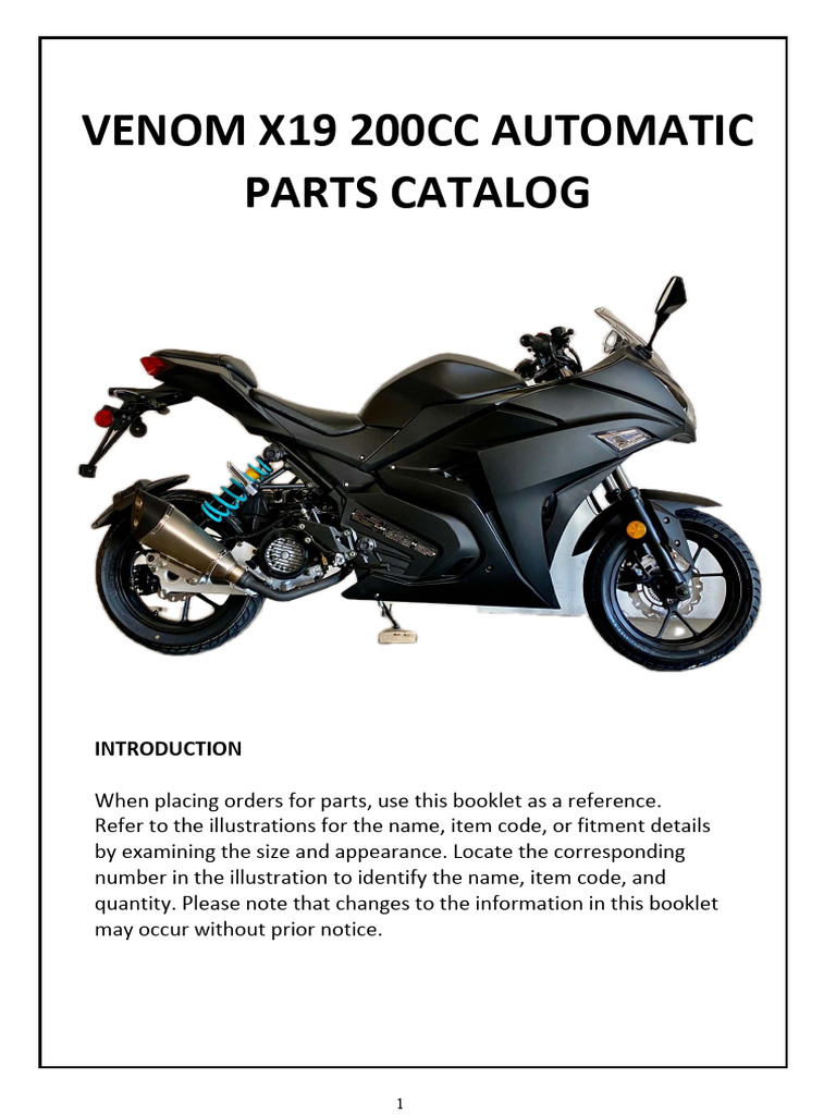 Venom x19 200cc Automatic PDF Download Updated | PDF