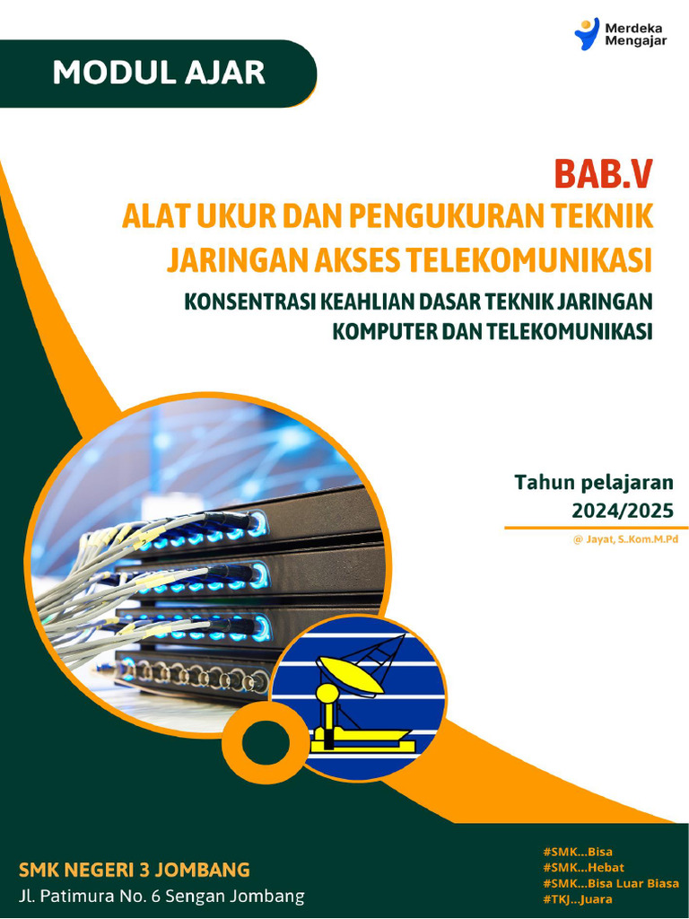 Modul Ajar Alat Ukur DTKJT Fase e Kelas X TKJ | PDF