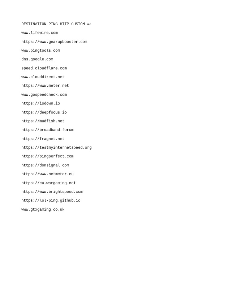 Custom HTTP Ping Tools Guide | PDF