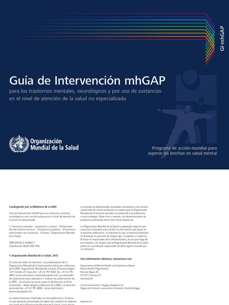 Guía mhGAP para Trastornos Mentales | PDF | Salud mental | Inhibidor ...