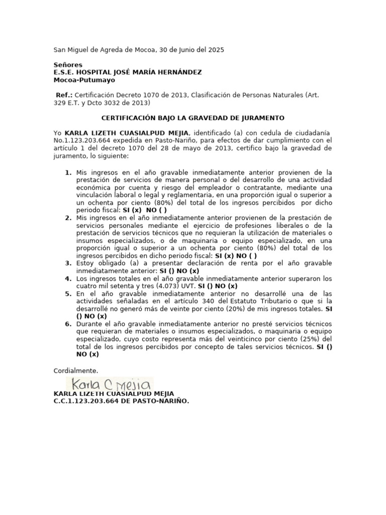 Decreto1070 Karla Ebs | PDF
