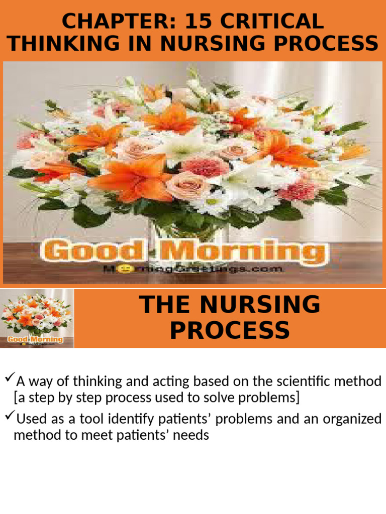 Critical Thinking in Nursing Process | PDF | Nursing | Medical Diagnosis