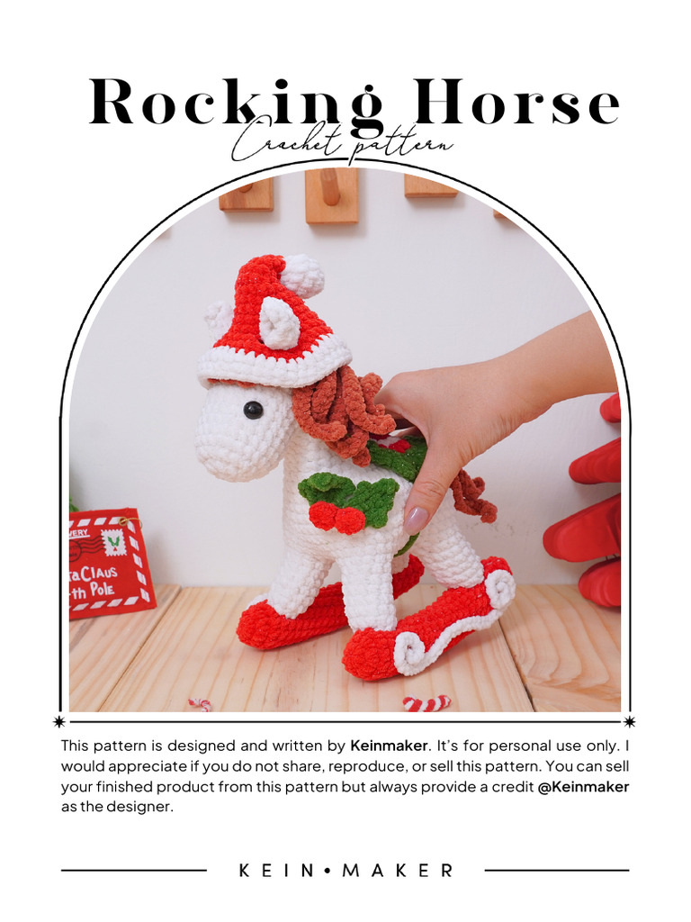 Free Crochet Rocking Horse Pattern | PDF | Crochet | Textile Arts