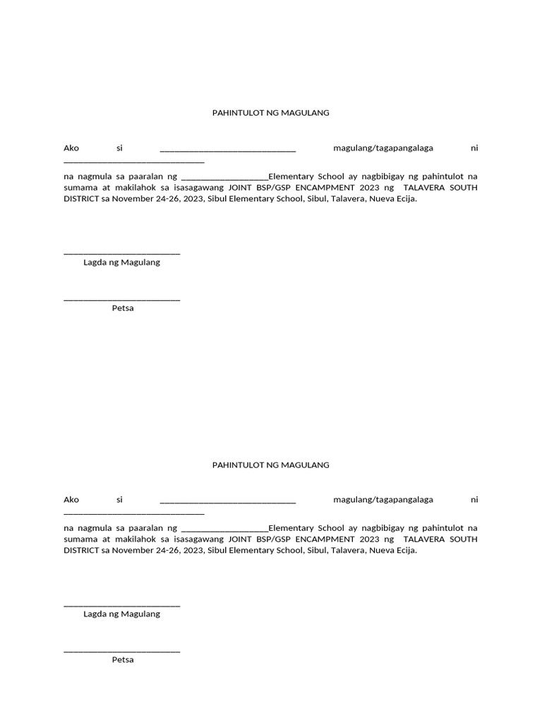 GSP BSP Consent Letter | PDF