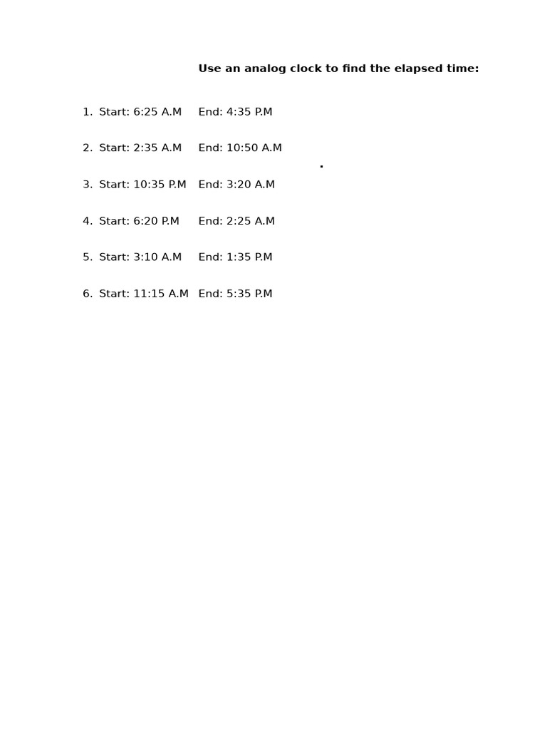 Grade 4 - Elapsed Time | PDF