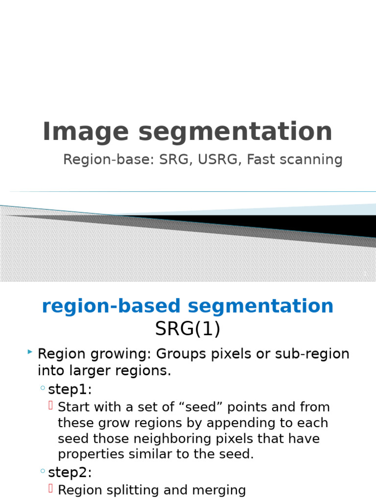 Image Segmentation, Representation and Description | PDF | Image ...