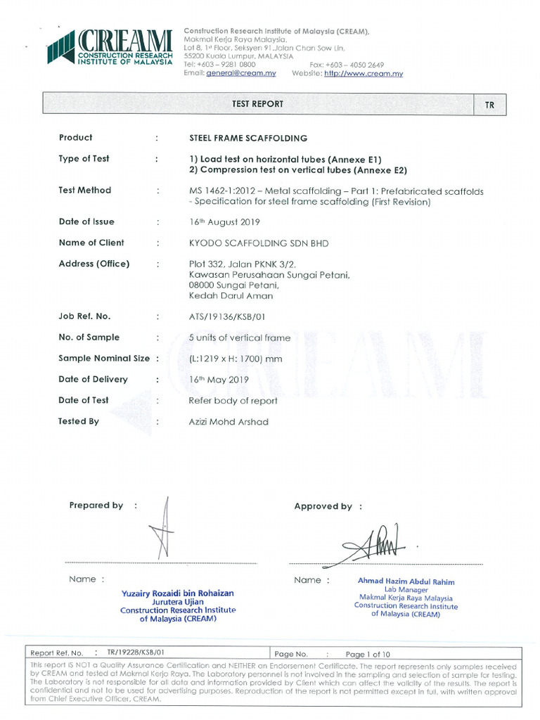 Main Frame Load Test Report | PDF