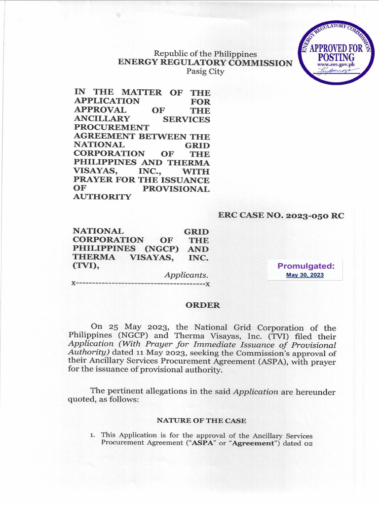 For Posting 0455-2023 ERC Case No. 2023-050 RC Order 30 May 2023 (HVB ...