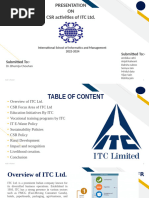 ITC CSR Complete Project | PDF | Corporate Social Responsibility ...