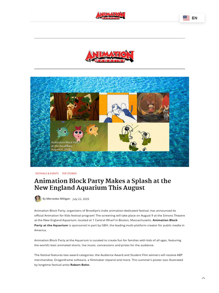 Animation Block Party Makes A Splash at The New England Aquarium This ...