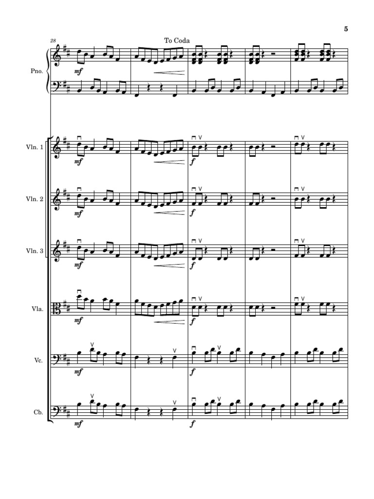 Ninja Partitura y Partes 5 11 | PDF