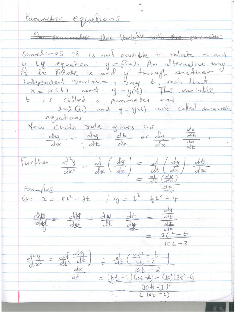 Parametric Equation | PDF