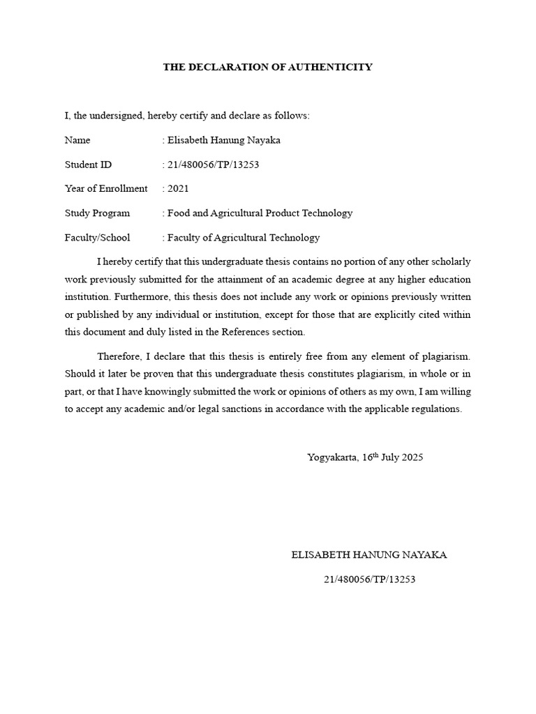 The Declaration of Authenticity | PDF