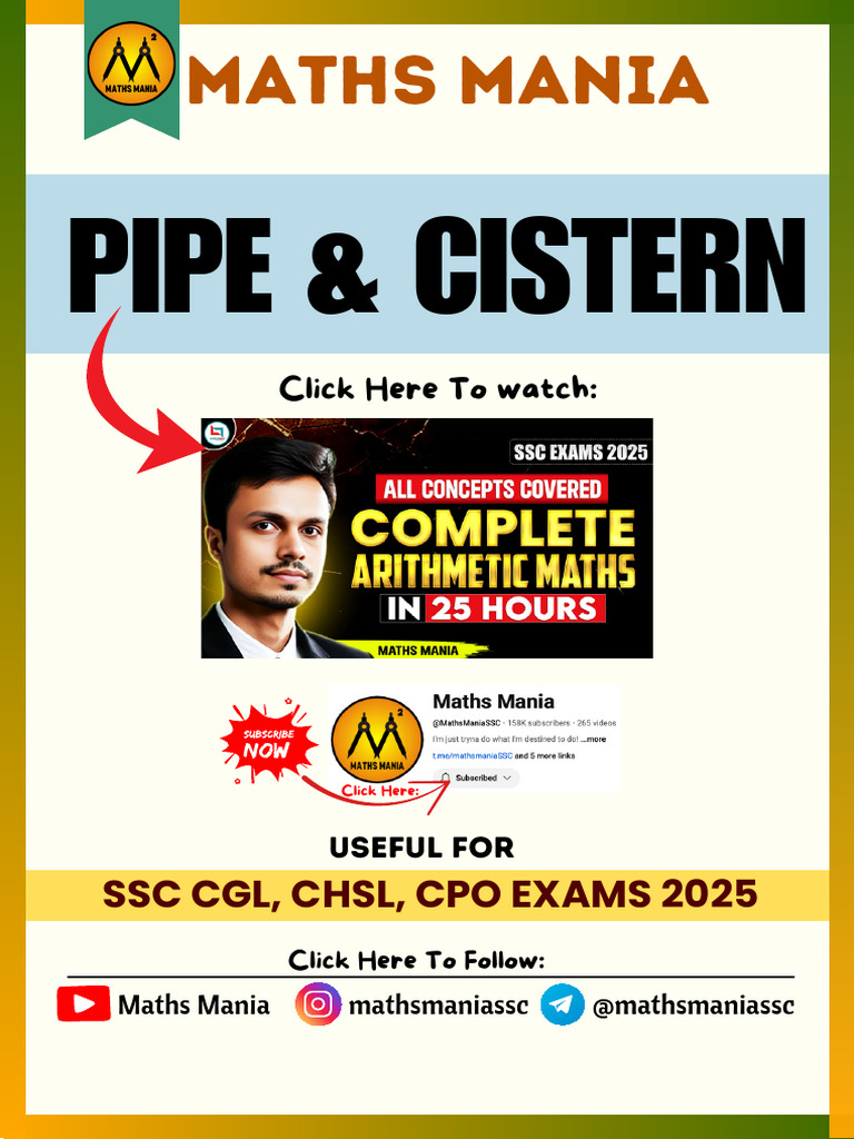 Pipe Cistern Digital Notes | PDF