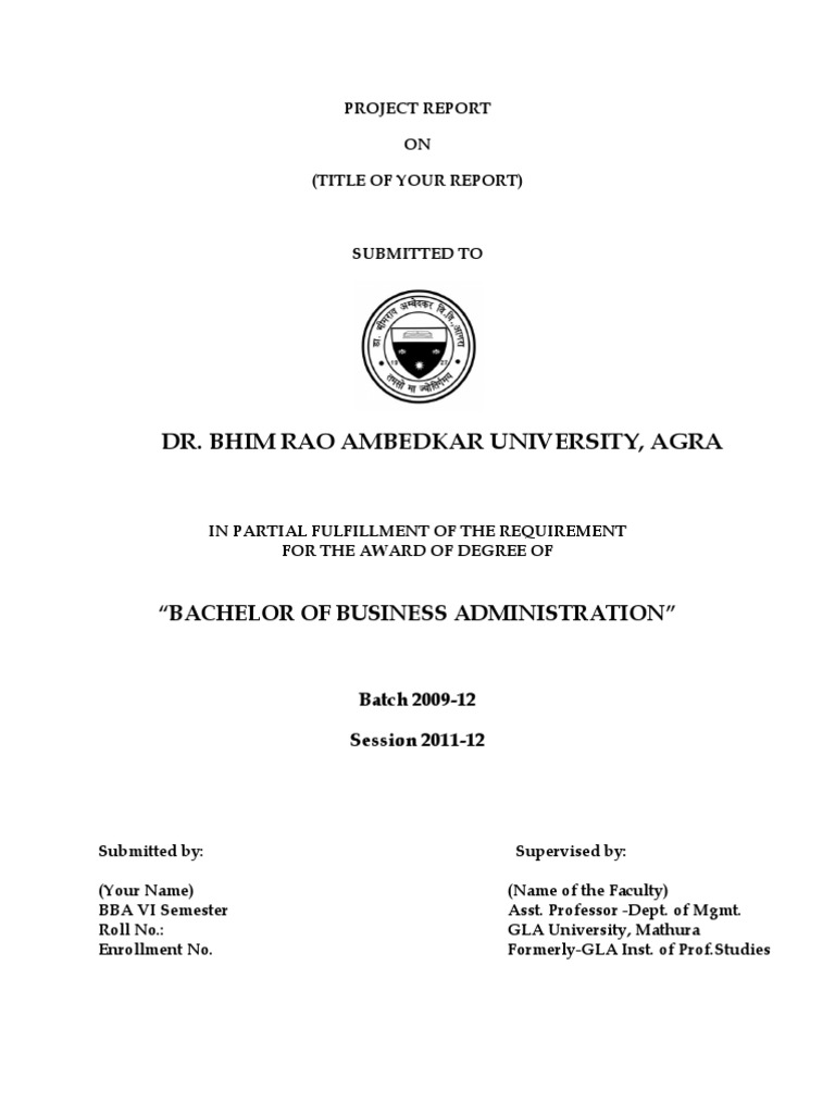 Project Report-front Page | Nestlé | Brand