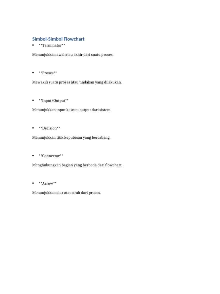 Simbol Flowchart dan Fungsinya | PDF